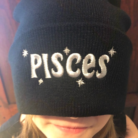 pisces zodiac | Accessories | Adult Unisex Pisces Black Beanie Great ...
